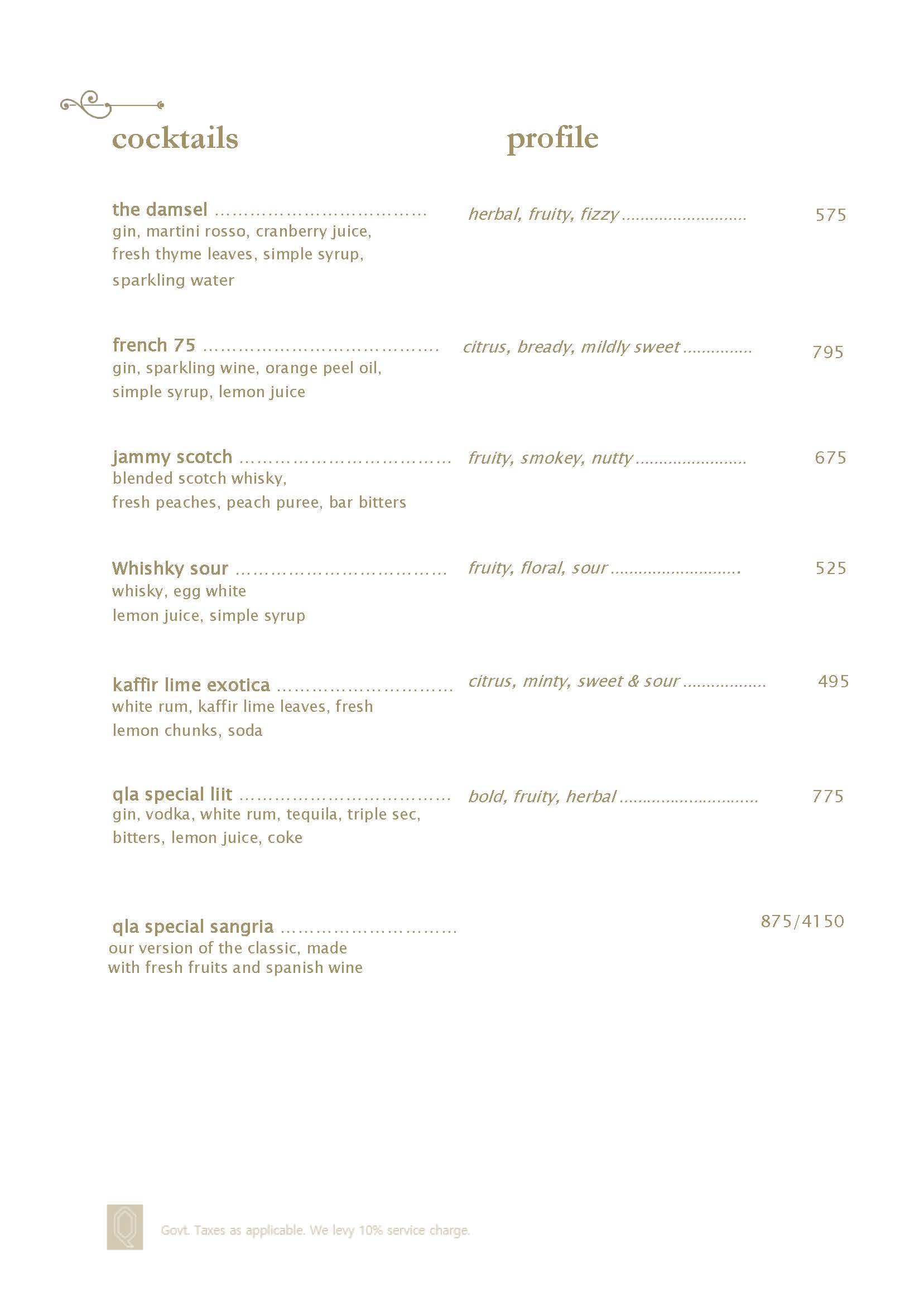 QLA | A contemporary European restaurant with global flavours to give ...