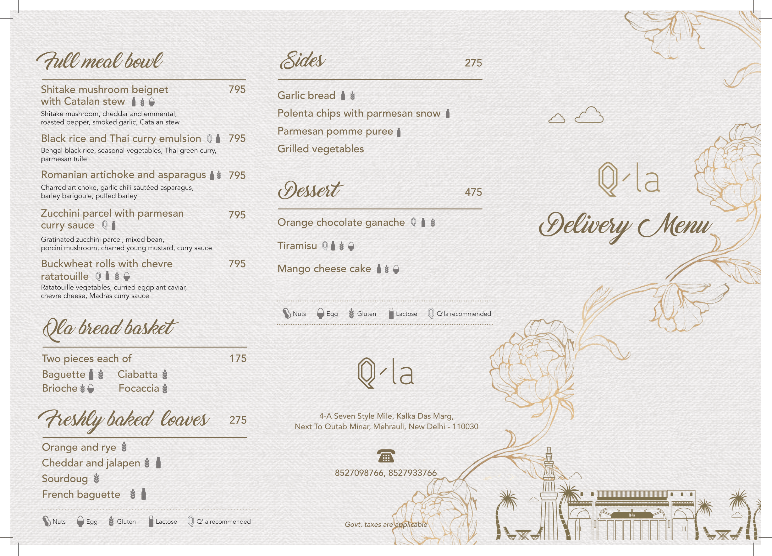 QLA | A contemporary European restaurant with global flavours to give ...